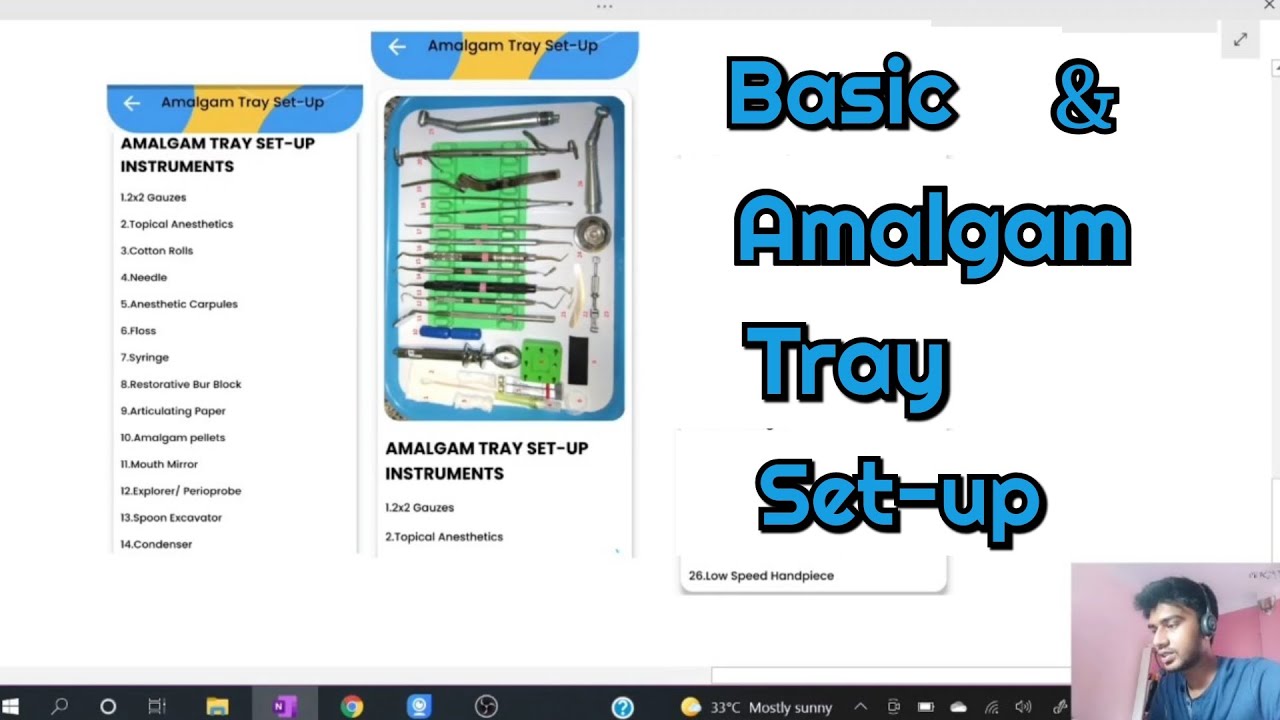 Basic & Amalgam Tray Set-up Instruments || - YouTube