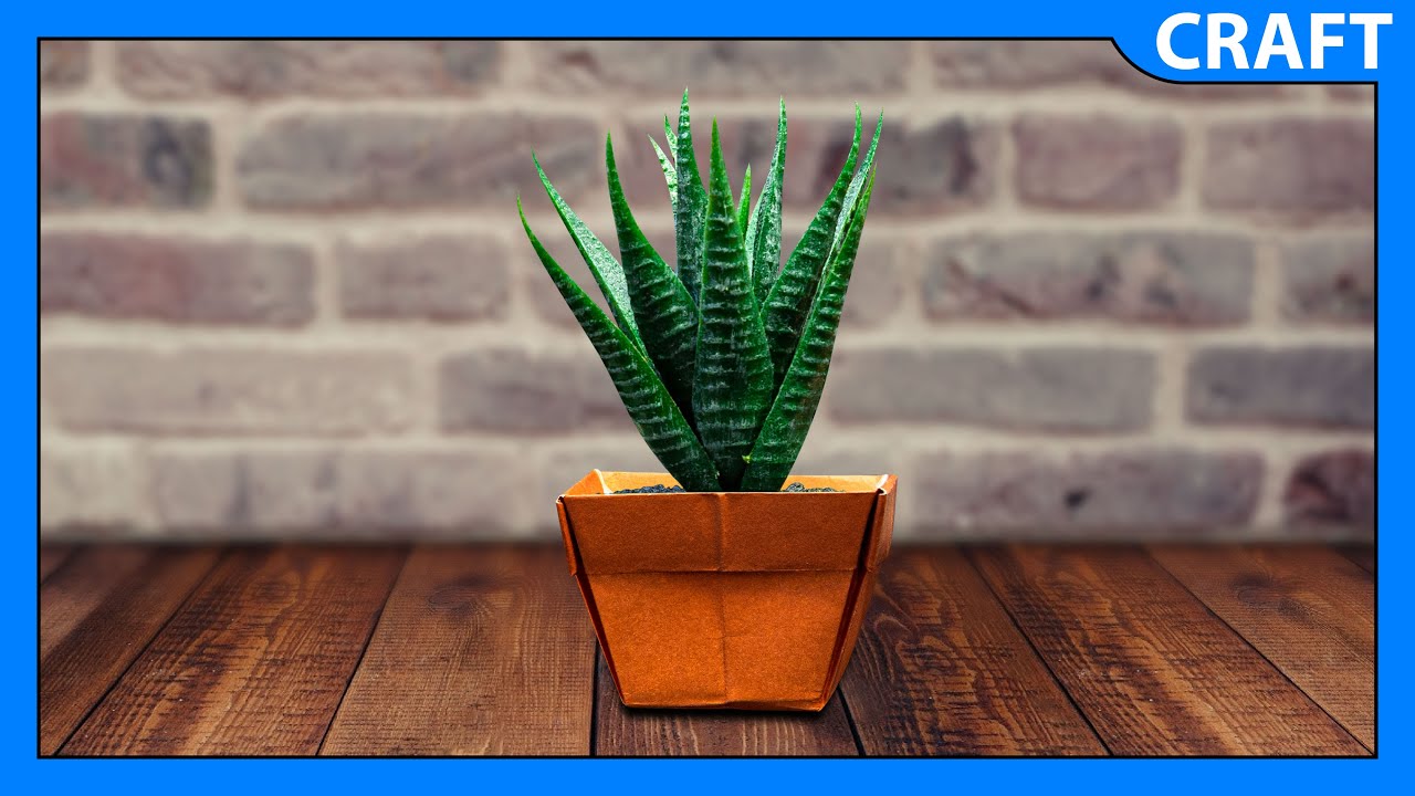 How to Make an Origami Plant Pot | Paper Flower Pot - YouTube