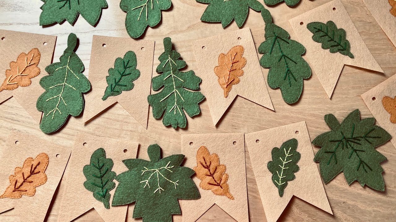 Autumn Felt Leaves Decoration DIY - YouTube