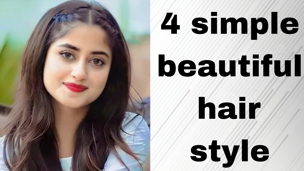 4 simple beautiful hair style#quick and easy hairstyles# easy ...
