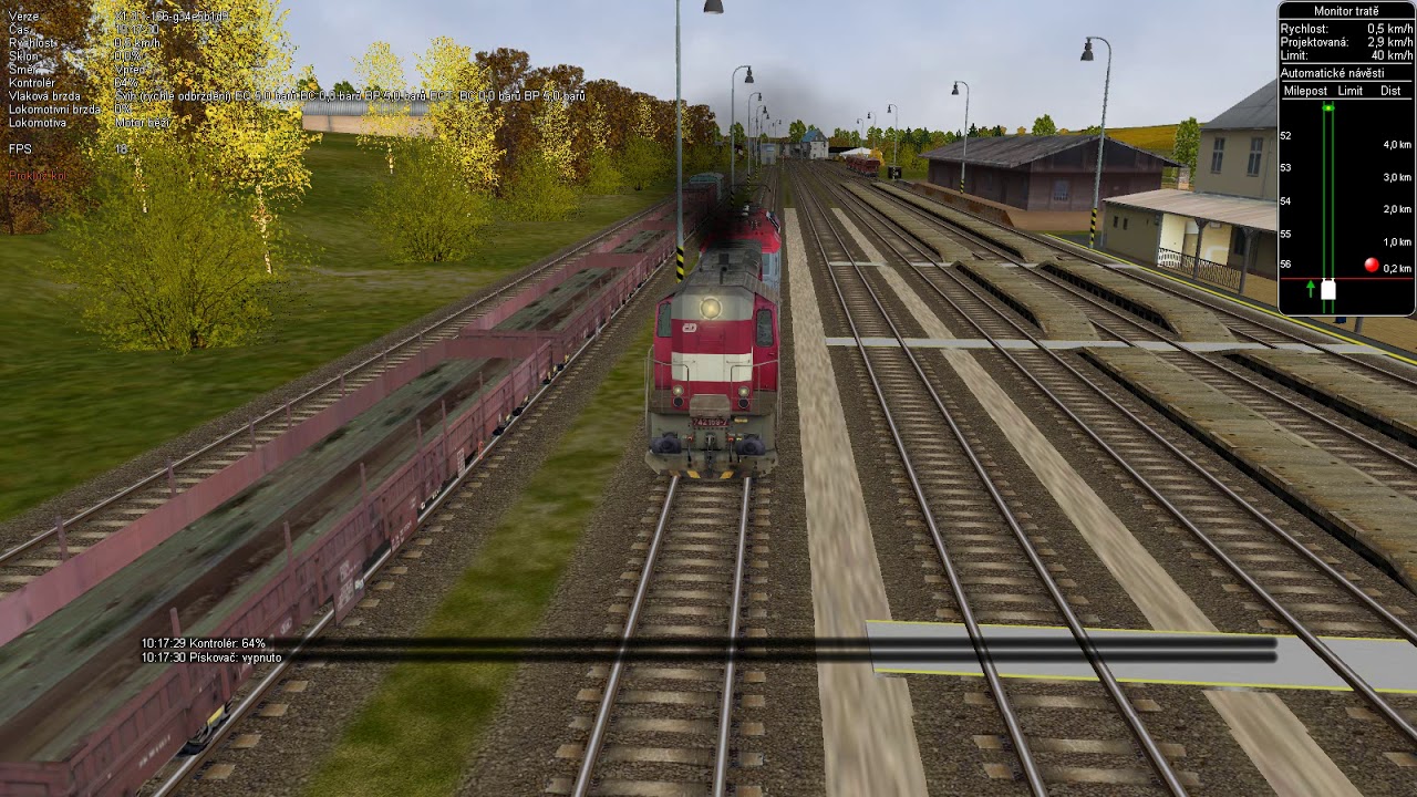 Open Rails - problém s rozjezdem 742 159-2 (porucha) - YouTube