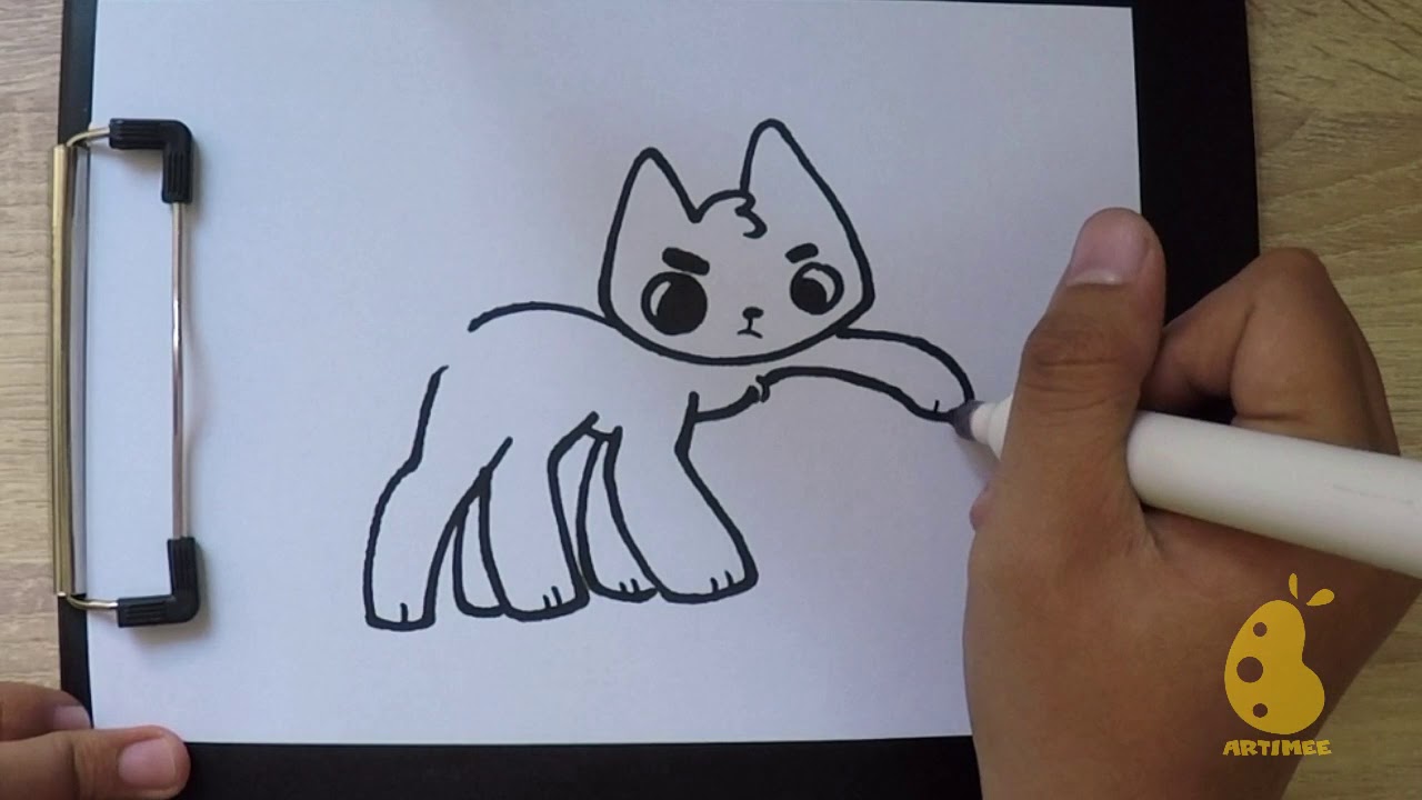 How to Draw two tail cat - YouTube