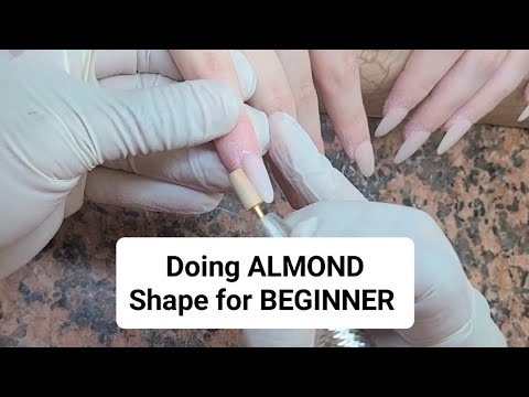 This is the EASIEST WAY to DO Almond Shape Nails For Beginner| HAND ...