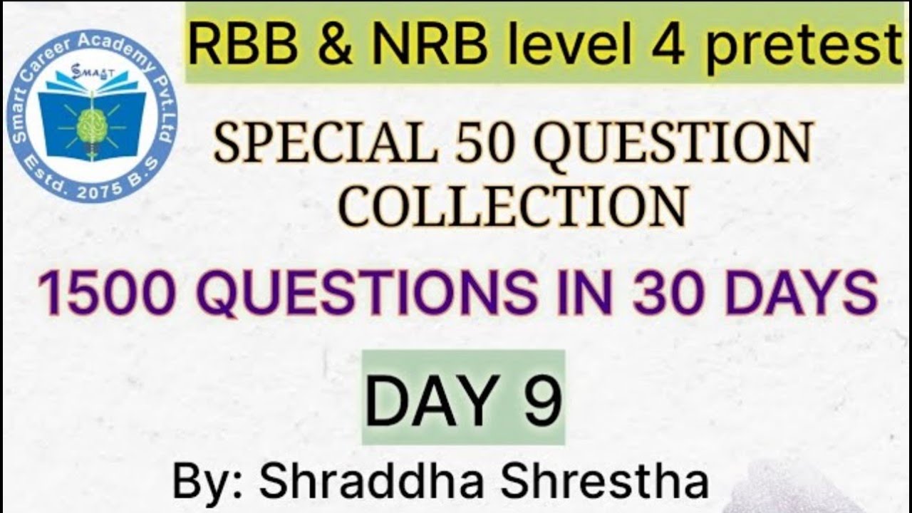 SPECIAL 50 ||RBB & NRB level 4 pretest preparation ||1500 questions in ...