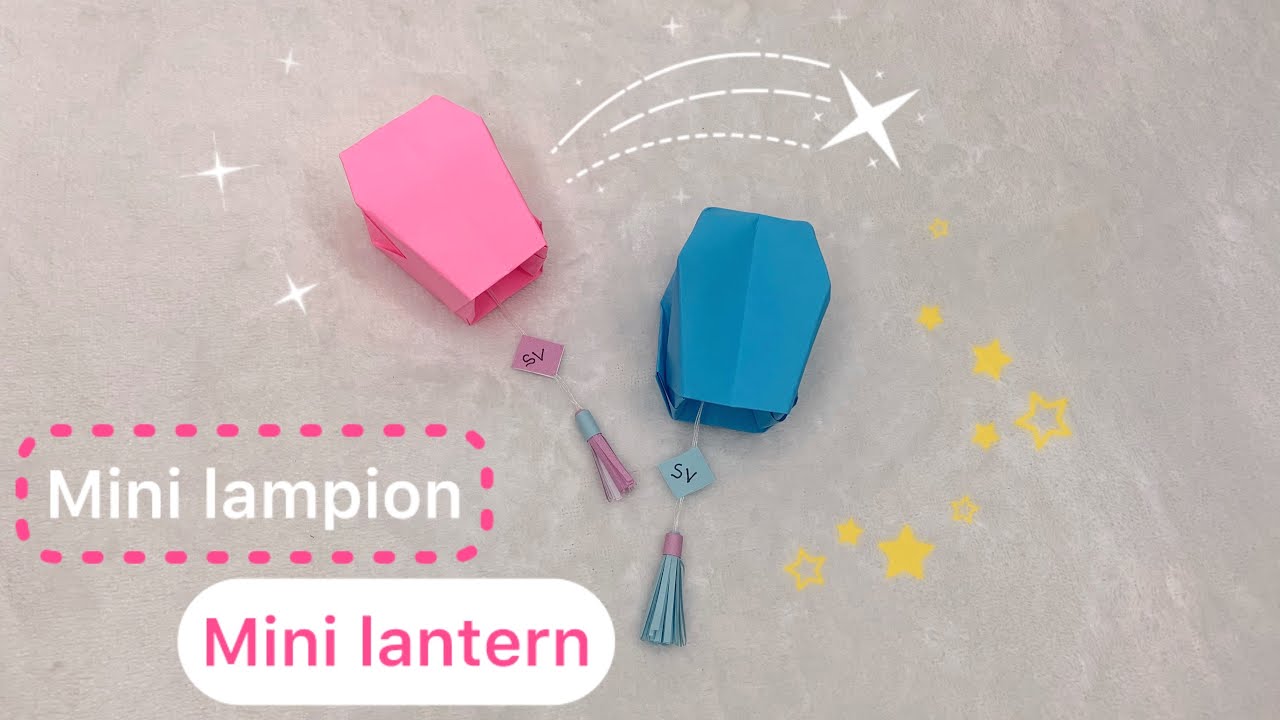 Tutorial DIY Lampion dari Kertas Origami | DIY How to make Mini Lantern ...