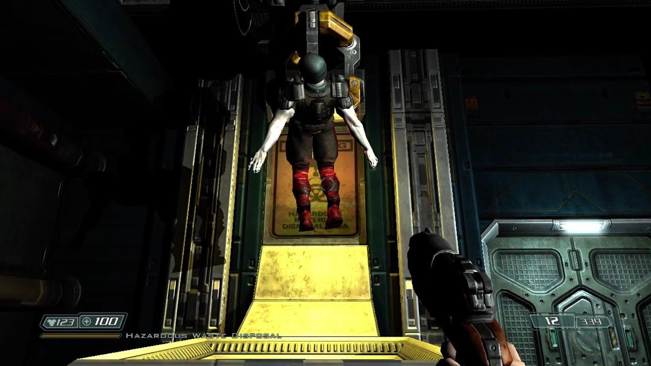 Doom 3 - Dropping More Corpses Into The Incinerator - YouTube