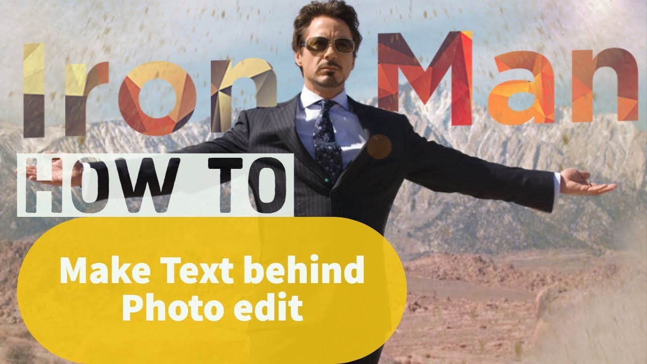 How to make Text behind Photo edit using Adobe Photoshop | AR Creative ...