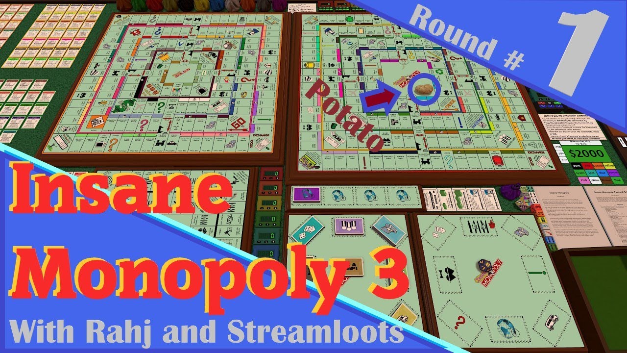 Insane Monopoly Game Three, Round 1: Causing Problems On Purpose - YouTube