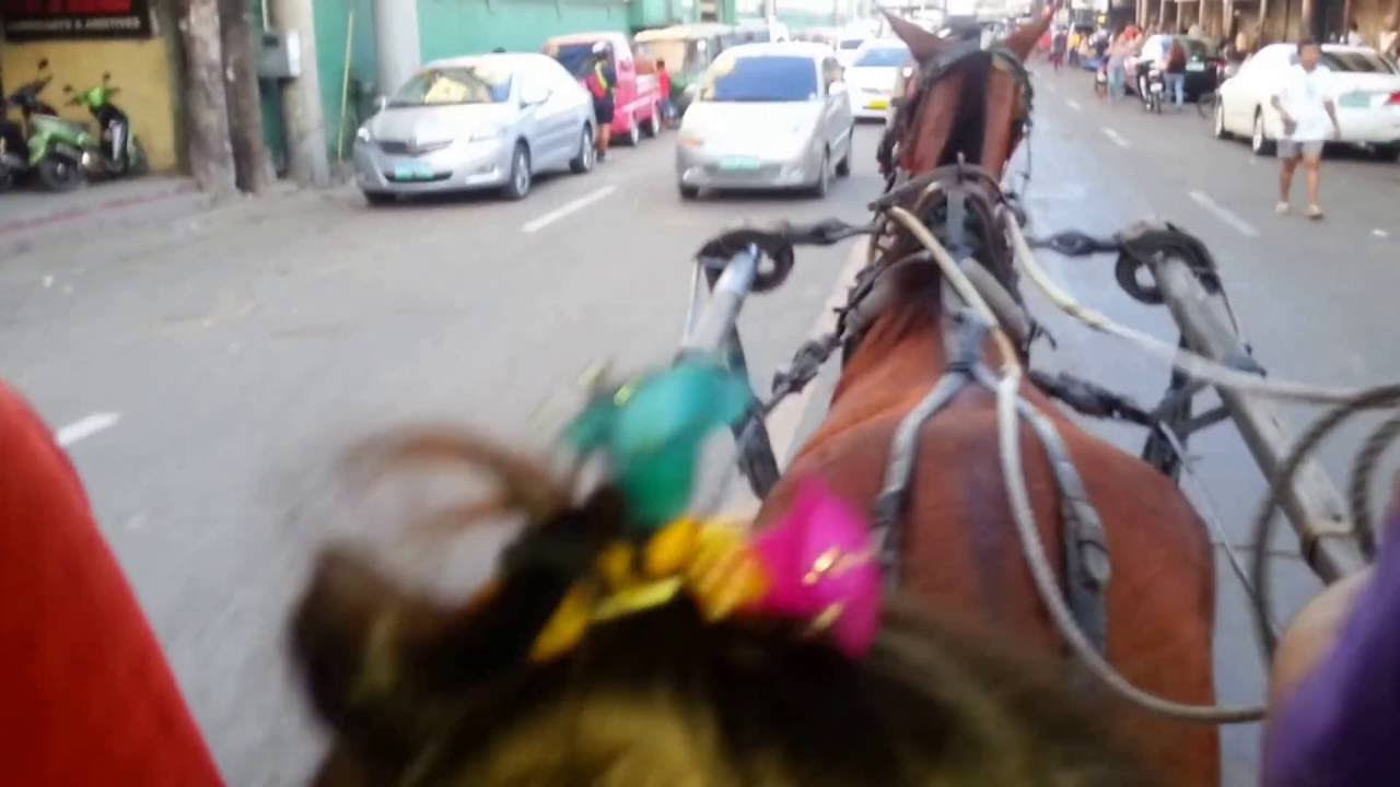 Tartanilla/kalesa ride in Cebu City - YouTube