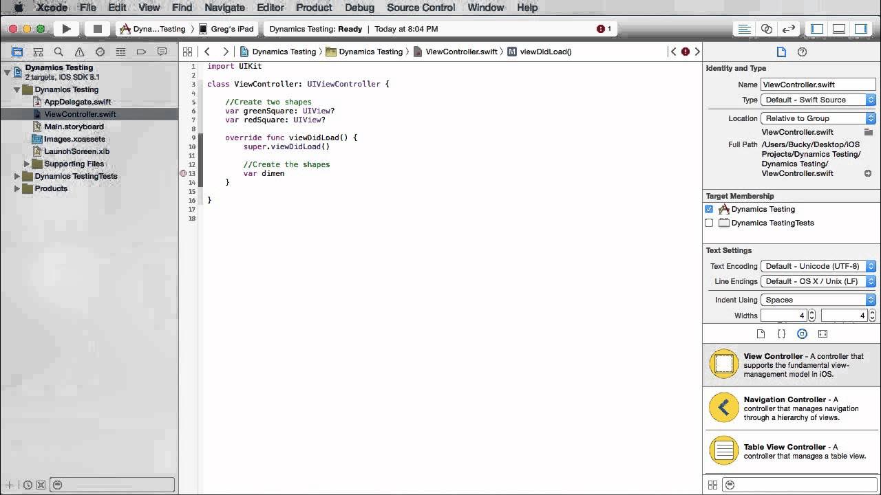iOS Development with Swift Tutorial - 28 - UIKit Dynamics - YouTube