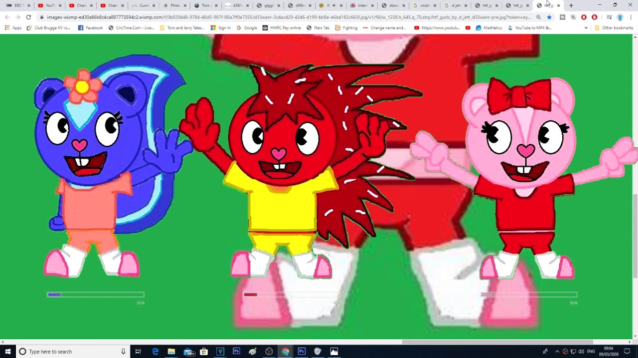 HTF GURLZ (By Deviantart) Petunia, Flaky and Giggles Sport shirt tides ...