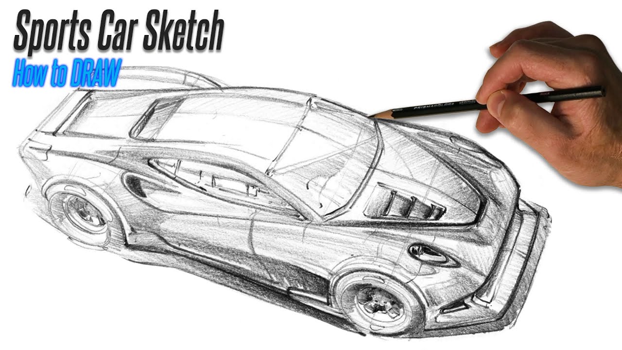Drawing a Sports Car | How to Draw Cars - YouTube
