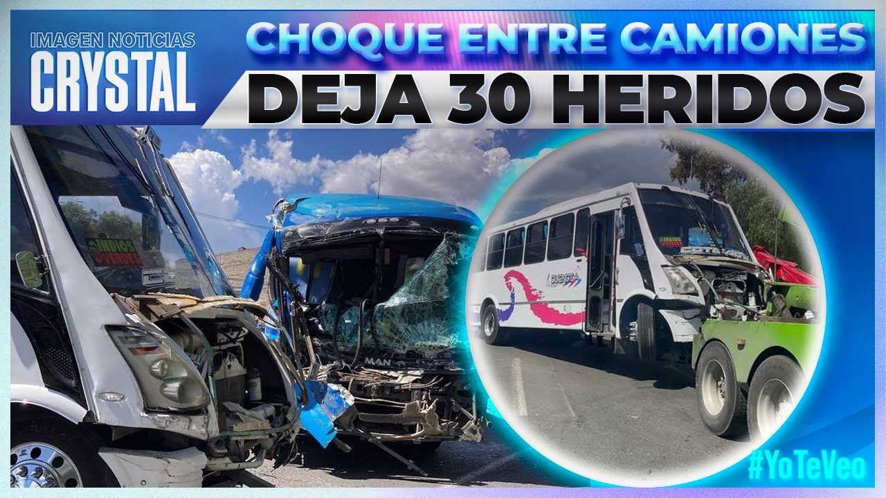Se registra choque entre dos camiones de pasajeros en la México-Pachuca | Crystal Mendivil - YouTube