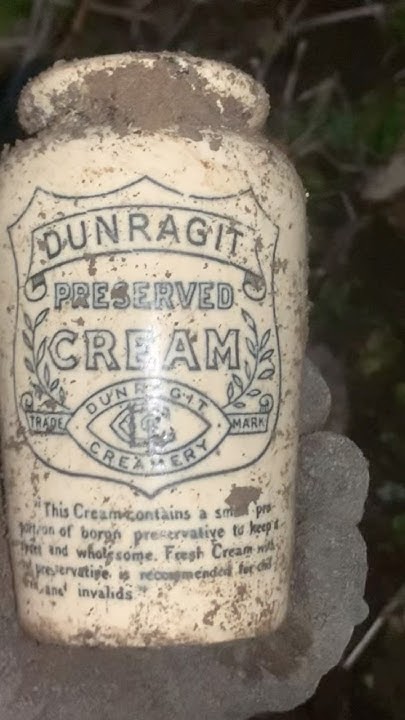 New hole live excavation of a Dunragit cream pot Mudlarking & bottle digging Scotland - YouTube