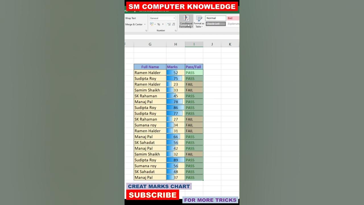 Creat Chart 📉 in Excel//Excel short tricks #excel #exceltips #computerknowledge - YouTube