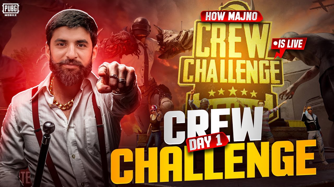Crew challenge day 1 | Pubg Mobile | How Majnoo - YouTube