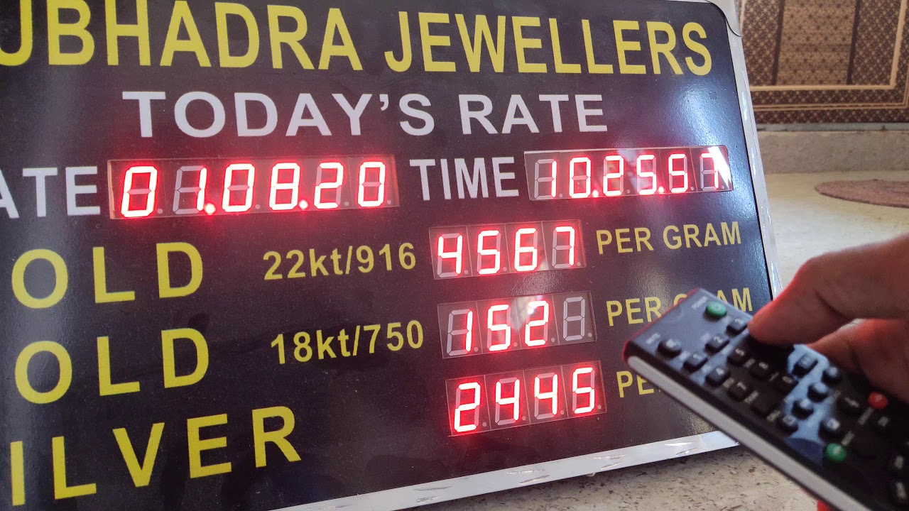 Gold Silver Rate Display Board - YouTube