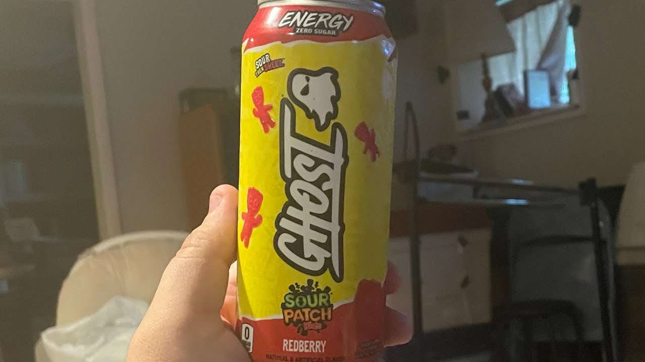 Ghost Energy sour patch kids redberry flavor review - YouTube