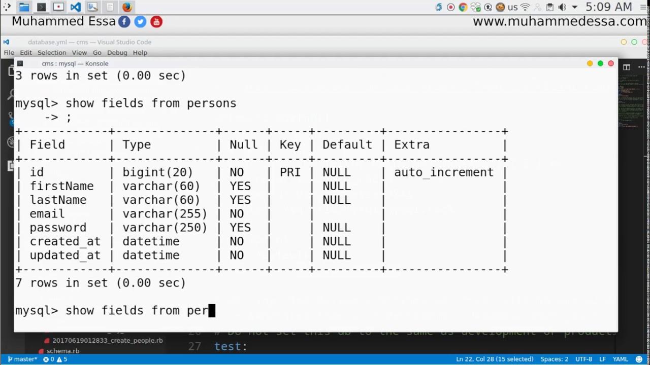 22 Ruby on Rails migrations commands - YouTube