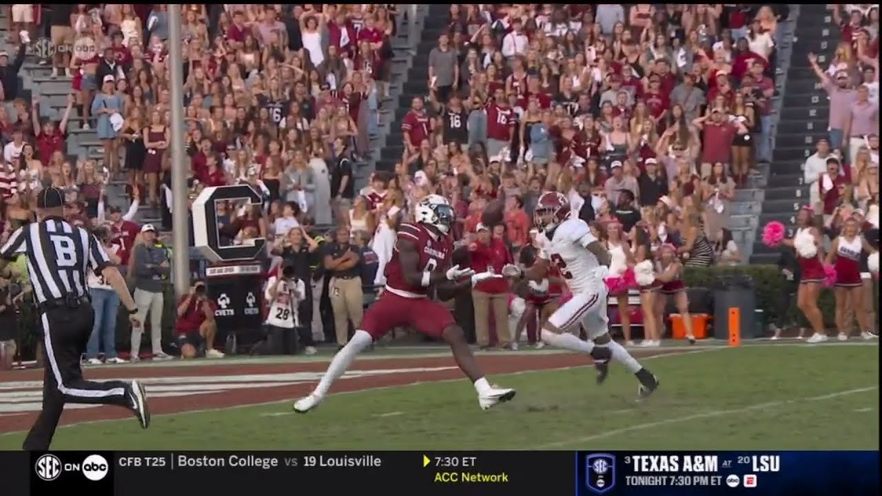 2025 USC vs Alabama - Nyck Harbor 54 Yd Touchdown Reception - YouTube