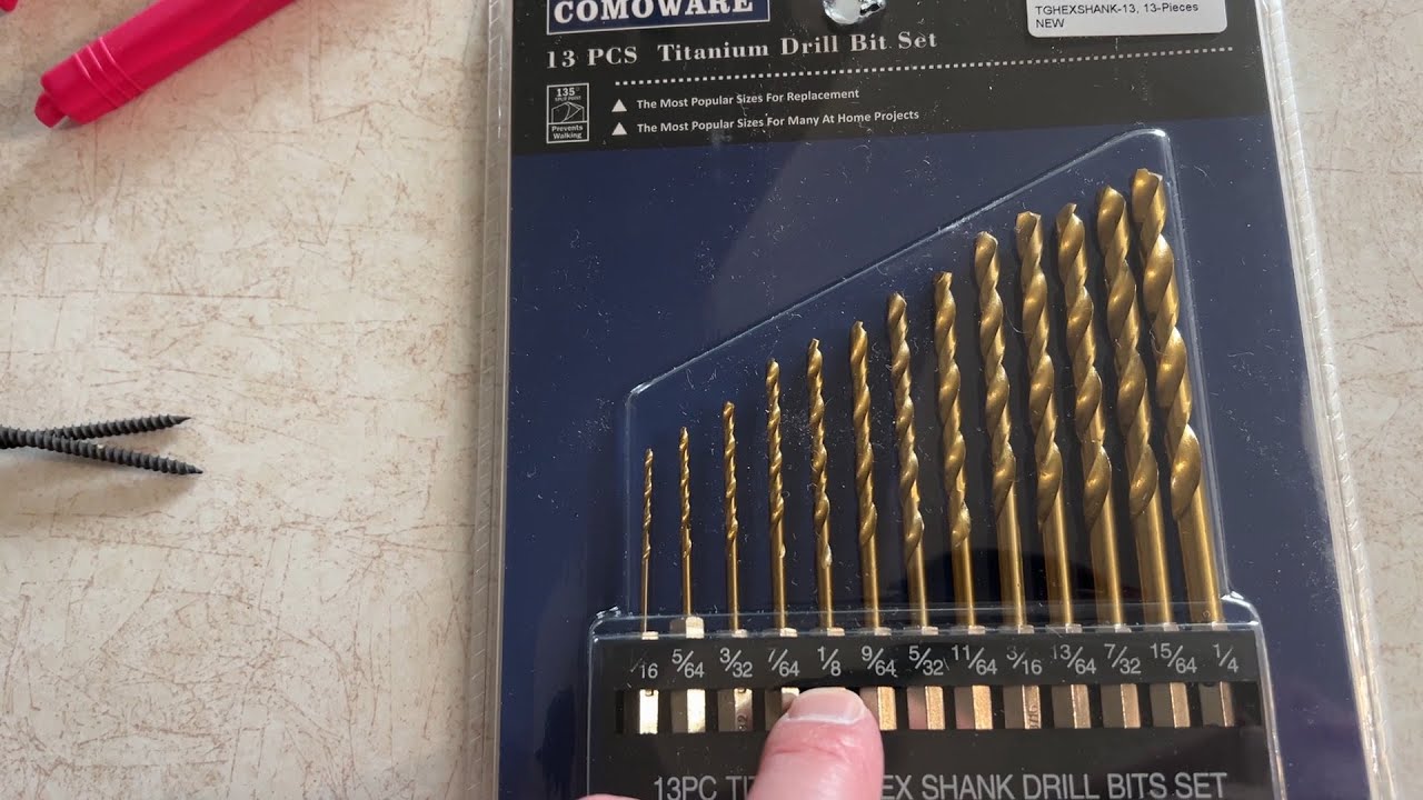 I used a Titanium hex shank drill bit set with bits smaller than 1/8 ...
