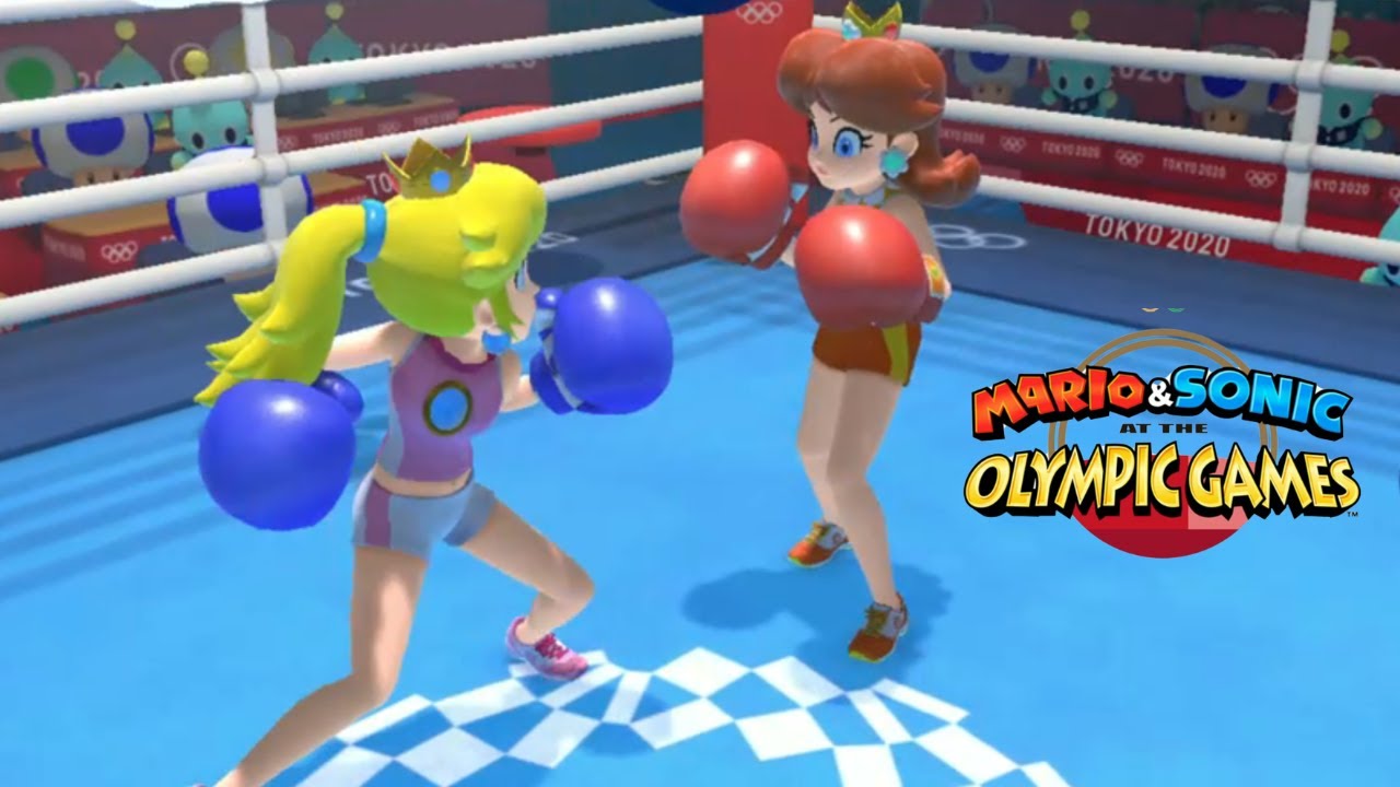 Peach VS Daisy Boxing Gameplay Mario & Sonic At The Olympic Games Tokyo ...
