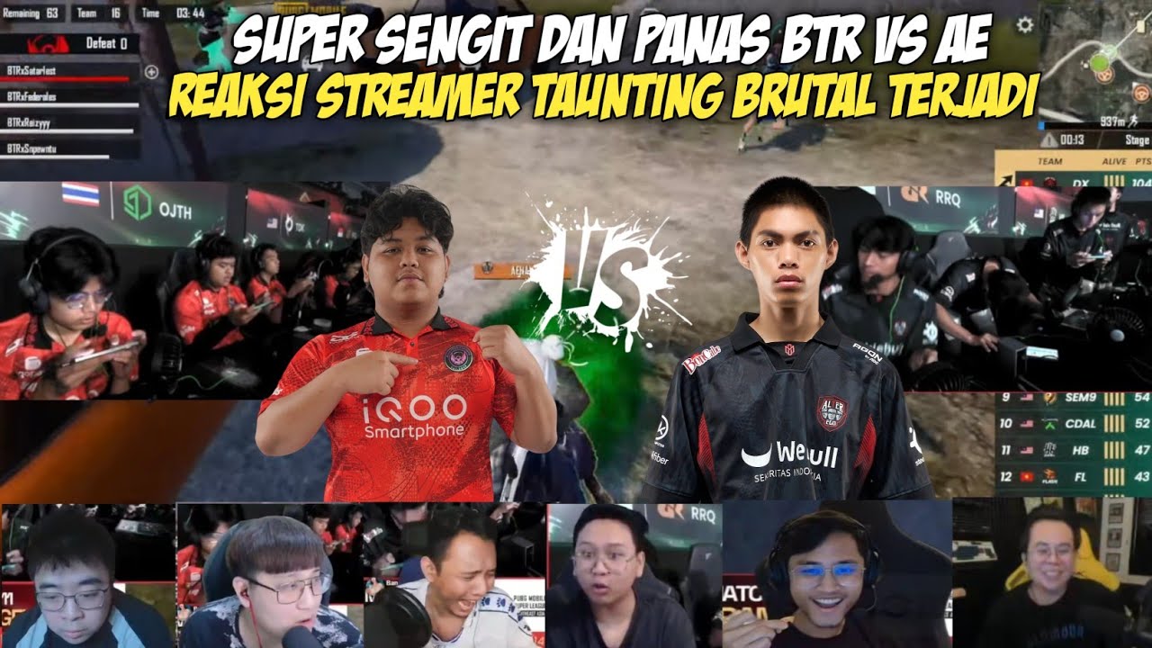 REAKSI STREAMER BTR VS ALTER EGO FIGHT SUPER SENGIT | TAUNTING PUN ...