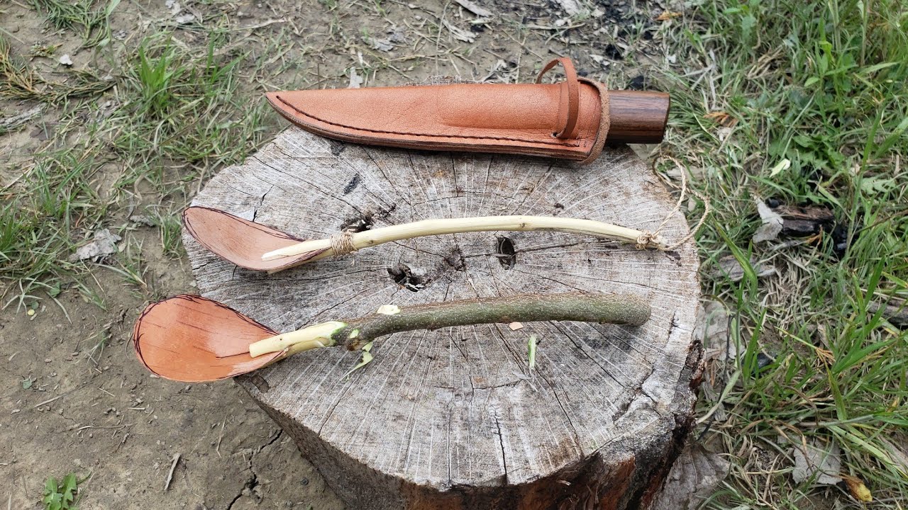 The Making of a Birch Bark Spoon - YouTube