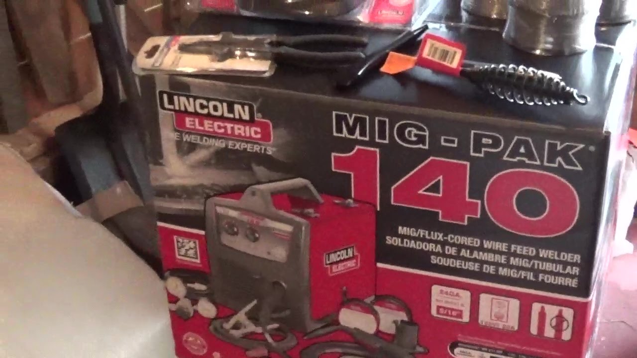 lincoln mig-pak 140 welder and other things - YouTube