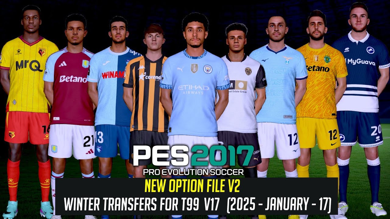 PES 2017 NEW OPTION FILE WINTER V2 (17 - JANUARY - 2025) - YouTube