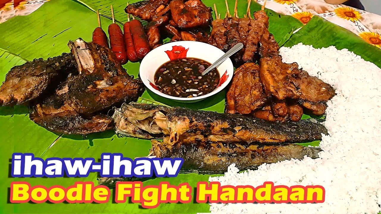 Food Vlog: ihaw-ihaw Boodle Fight Handaan (Pork & Wings BBQ + Tuna ...