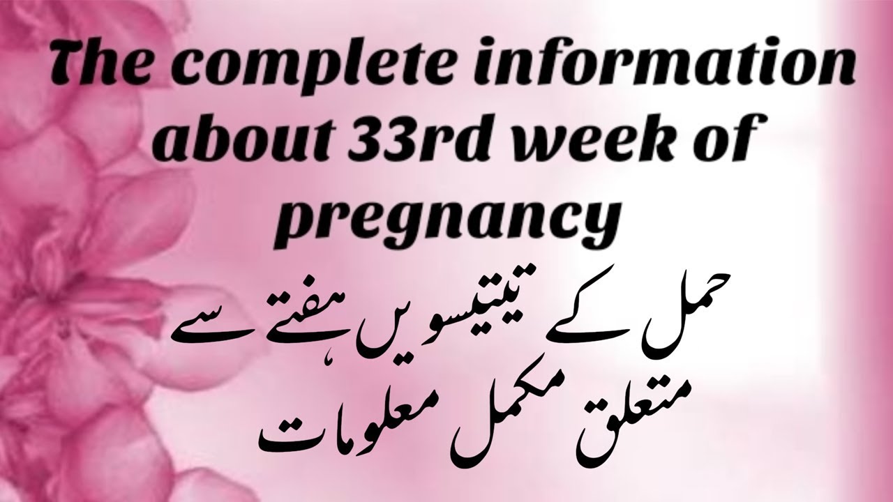 Pregnancy At 33rd Week ||The Complete Mother's Guide About 33rd Week Of ...