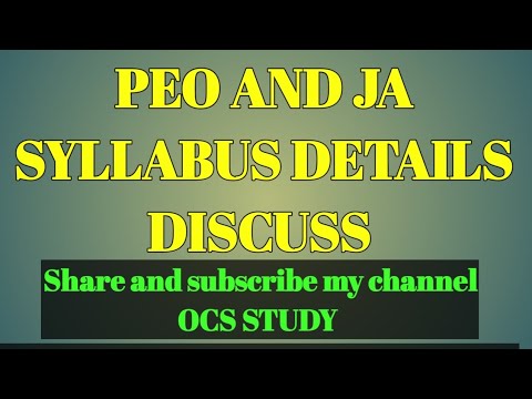 PEO AND JA SYLLABUS DETAILS DISCUSS || IMPORTANT 25 June 2023 ...