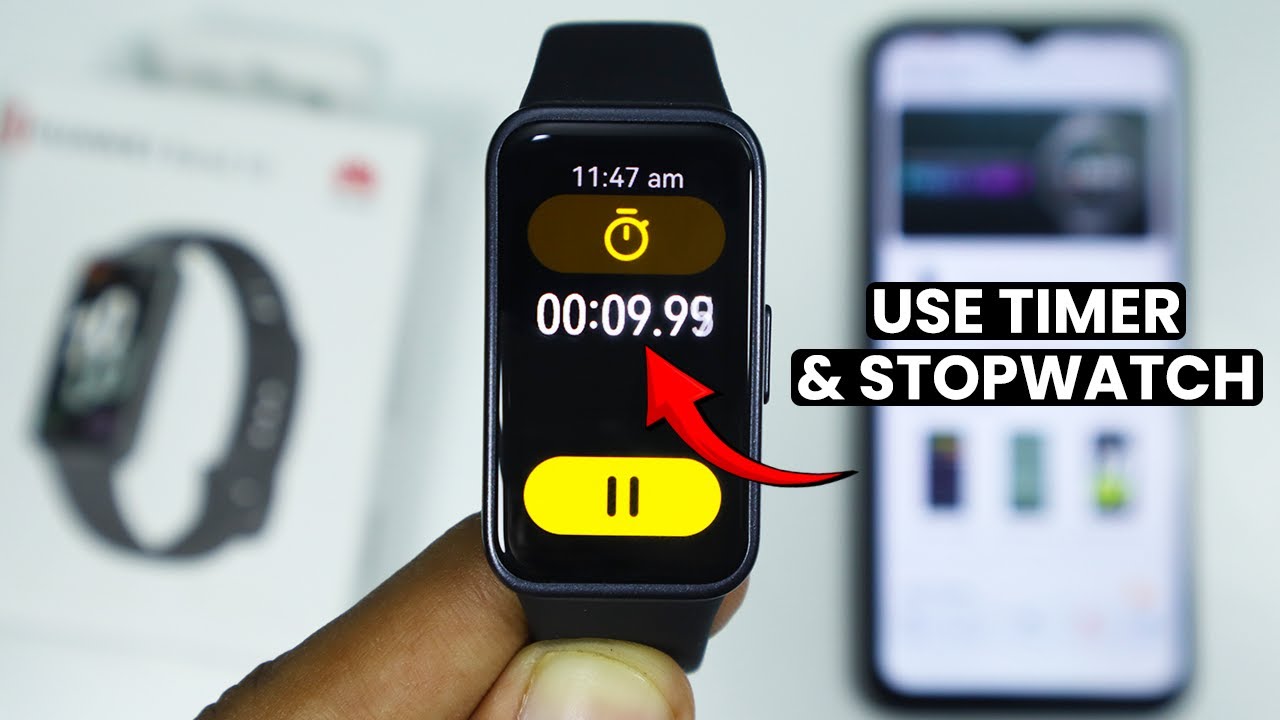 How to Use Timer and Stopwatch in Huawei Band 10 - YouTube