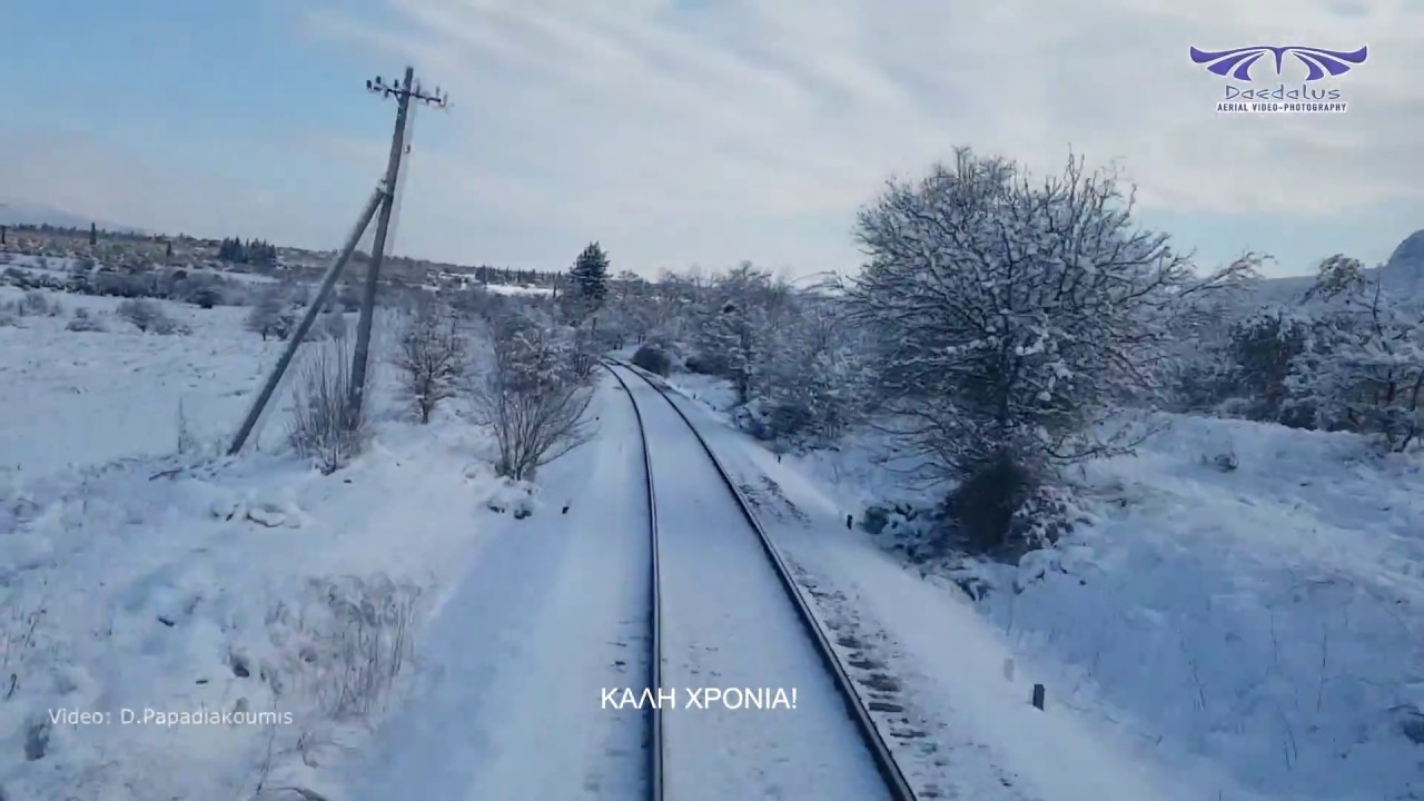 ΟΣΕ Snow Train in Greece (Volos - Tithorea) - Βόλος - Τιθορέα ...