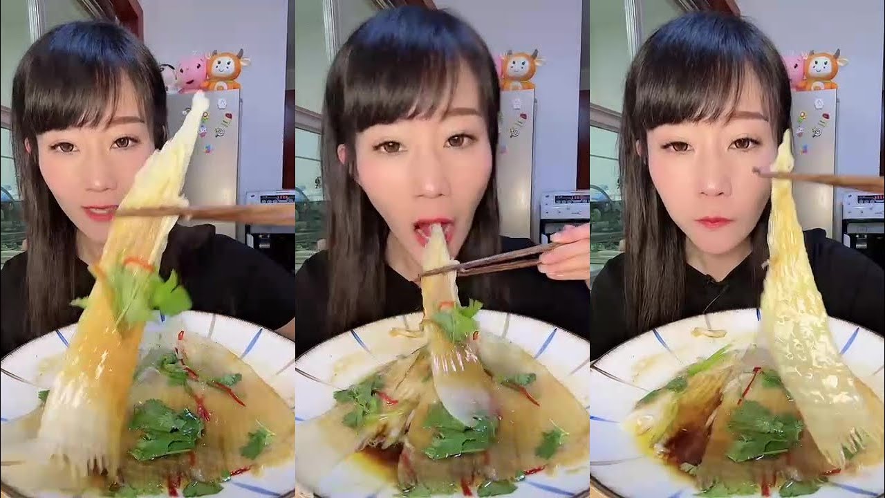 [ASMR MUKBANG] Chinese Girl Eats Delicious Deep-Sea Shark🐟 | Eating ...