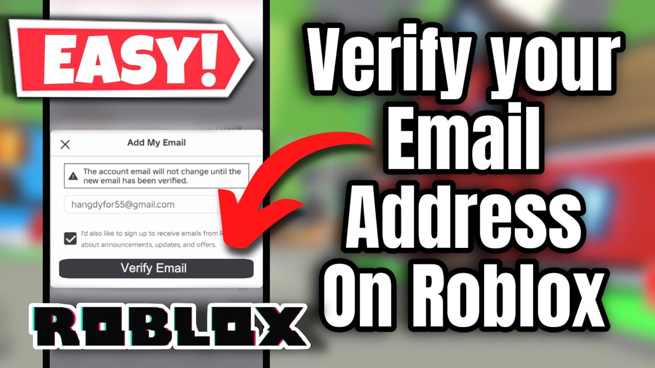 How to verify your Email Address on Roblox App (Updated Method) - YouTube
