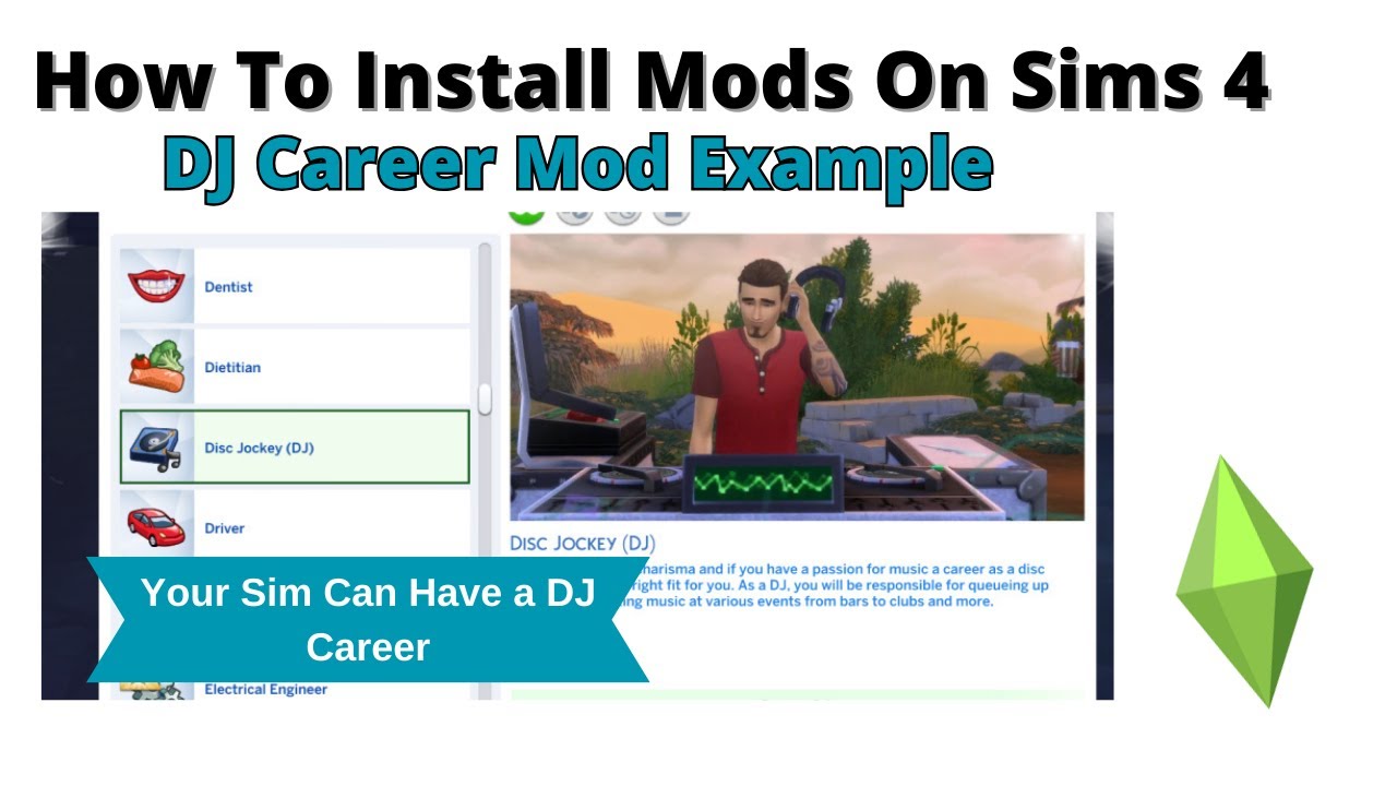 How To Install DJ Career Mod For Sims 4 | 2024 - YouTube