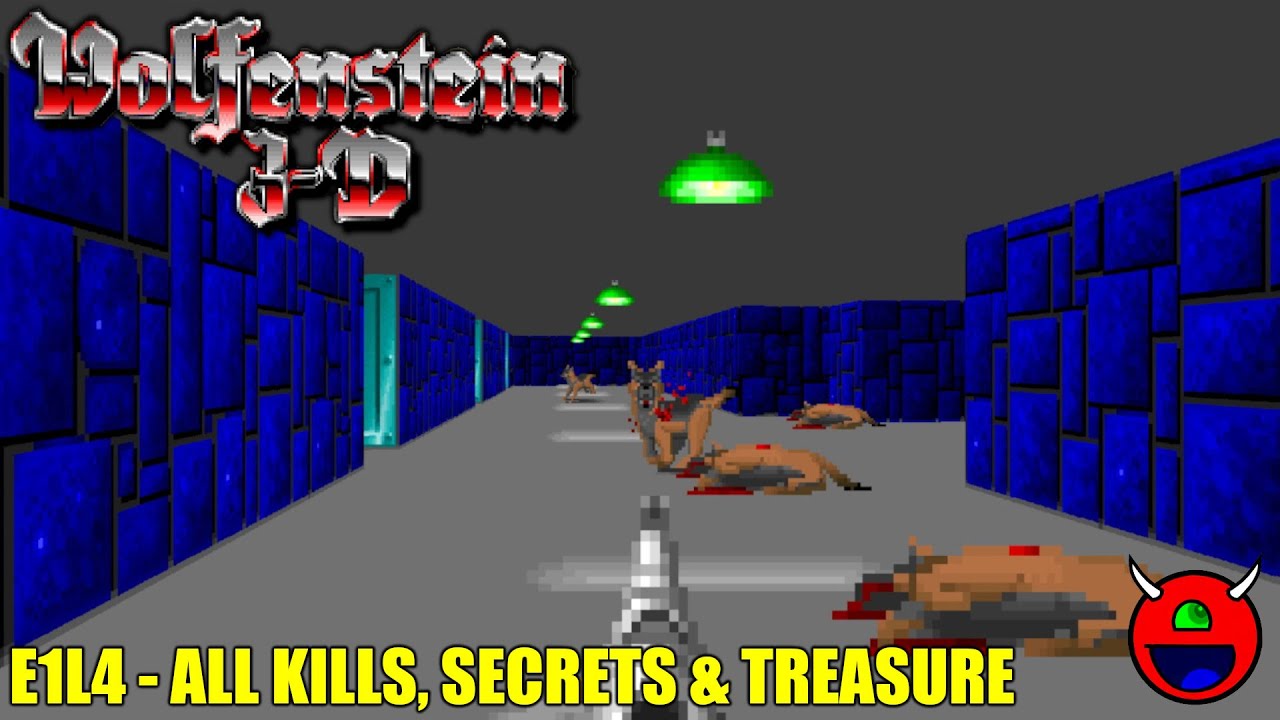 Wolfenstein 3D (ECWolf) - E1L4 - 100% No Commentary - YouTube