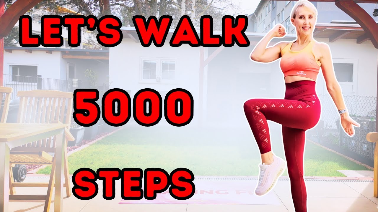5000 Steps Walking Workout | Fat Burn Standing Cardio at Home - YouTube