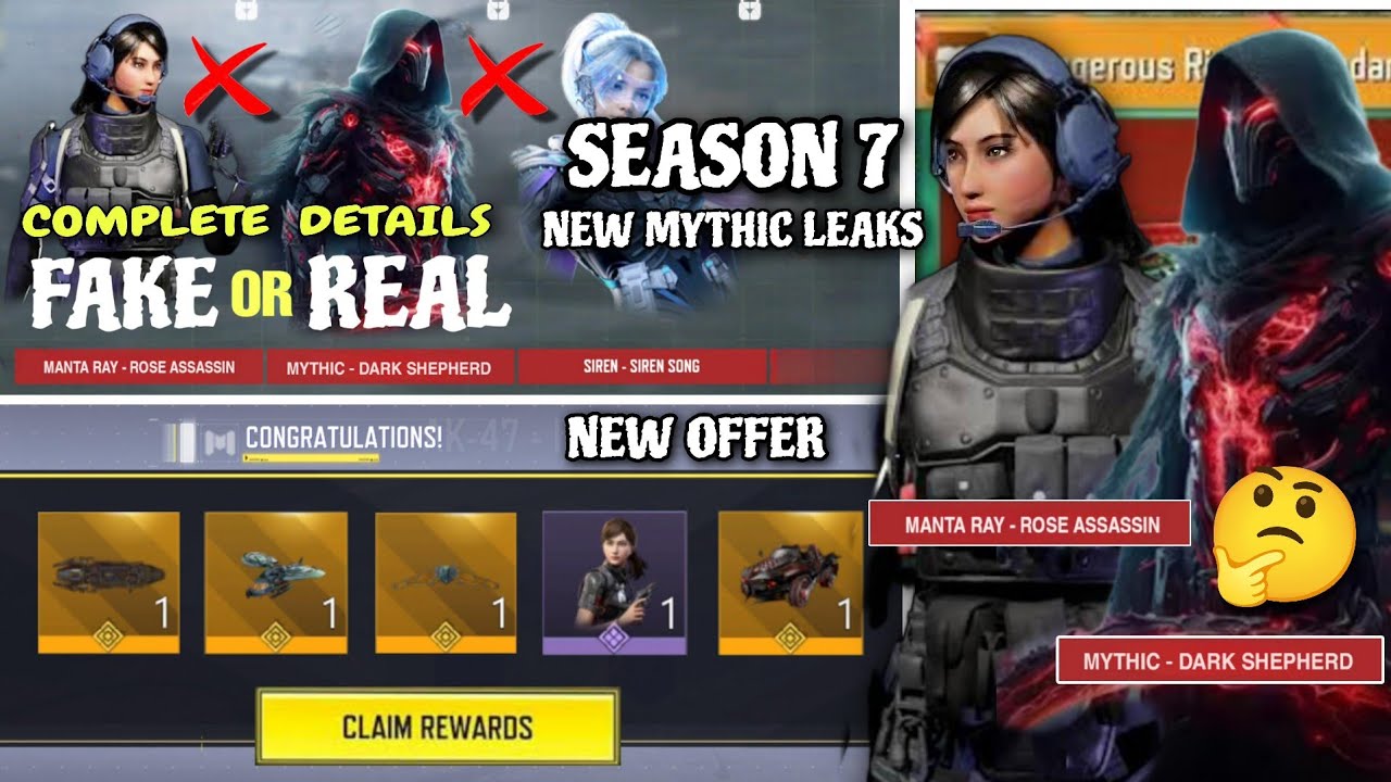 *NEW* Season 7 New Leaks | Mythic Dark Shepherd+Mythic Manta Ray | New ...
