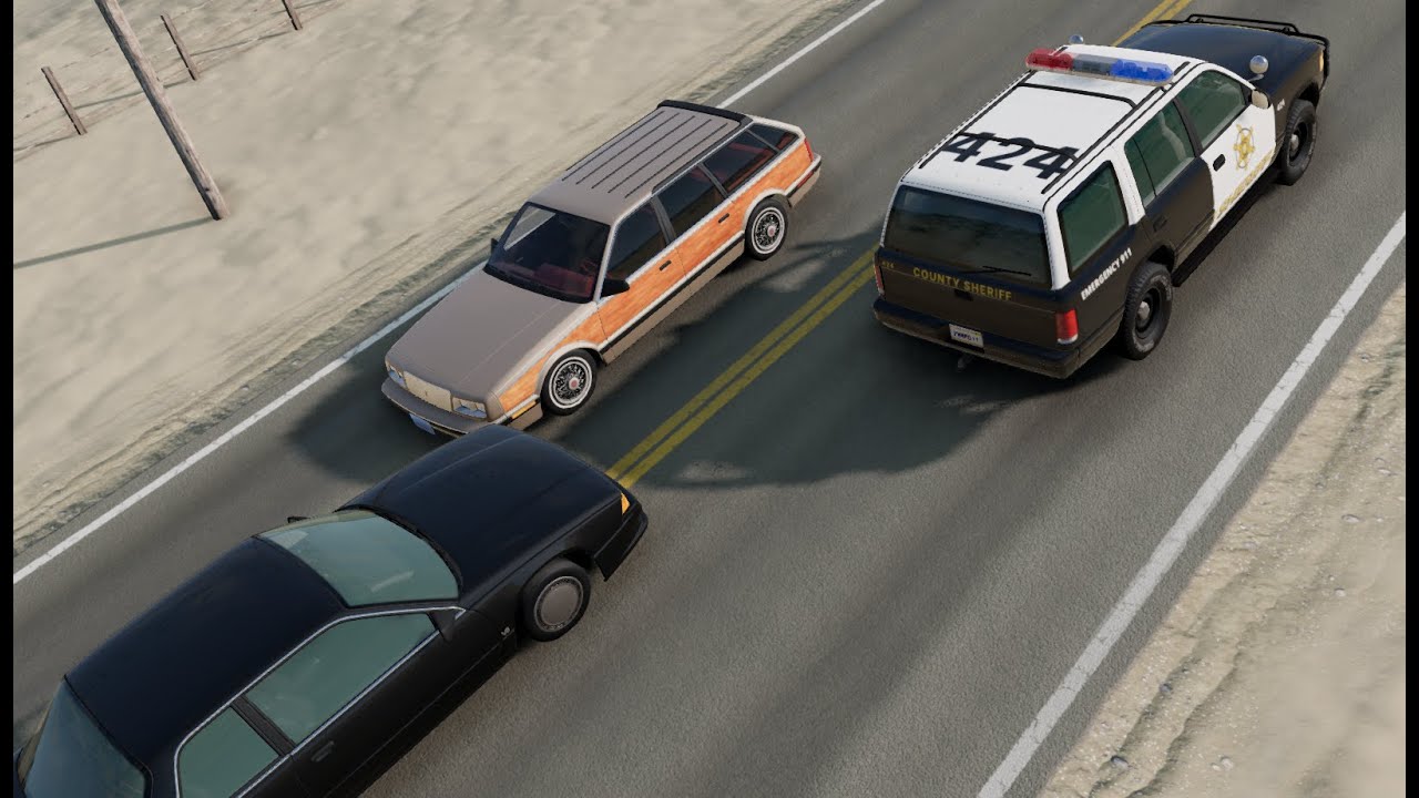 This is a Super Fast BeamNG police chase - YouTube
