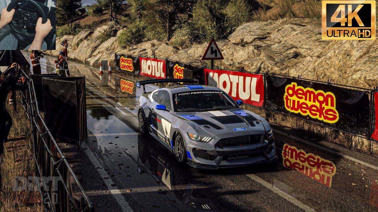 DiRT Rally 2.0 - Ford Mustang GT4 |Steering Wheel Gameplay - YouTube