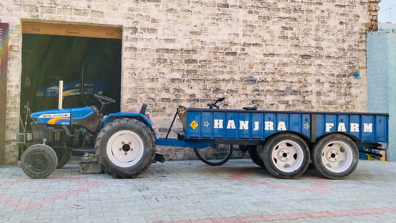 Mini Tractor Trailer Full Loaded With Mud Devil 👿 sixteen - YouTube