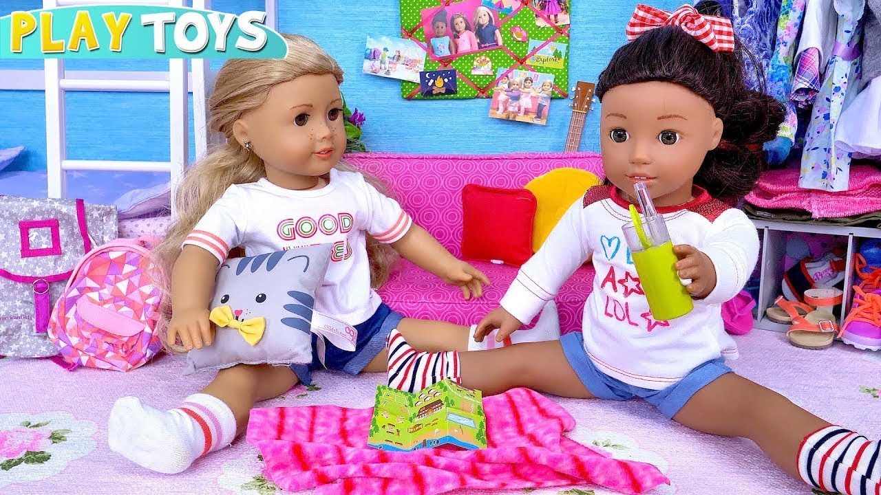 * Baby Dolls Sleepover Party Packing Doll Clothes! - YouTube