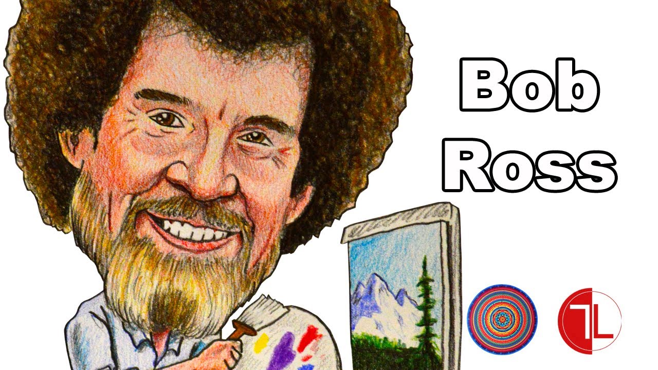 Bob Ross Caricature - Speed Drawing - YouTube