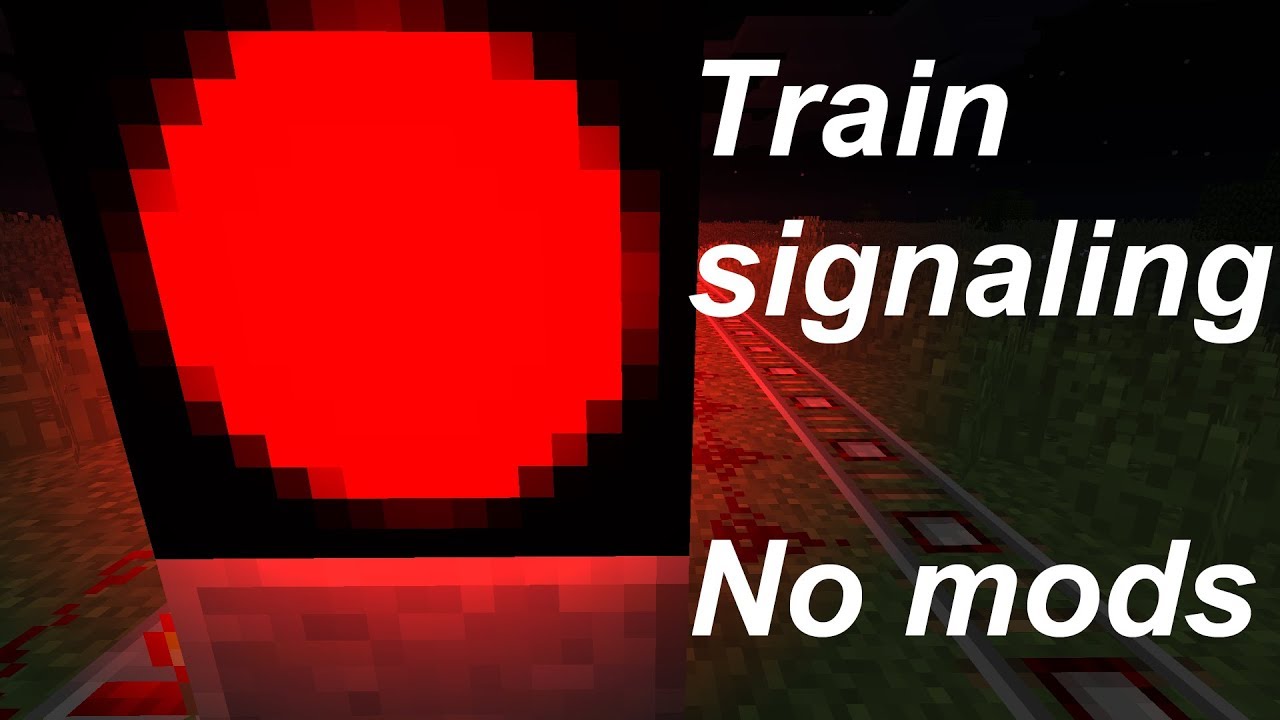 Minecraft Automatic Train Signaling System Redstone - YouTube