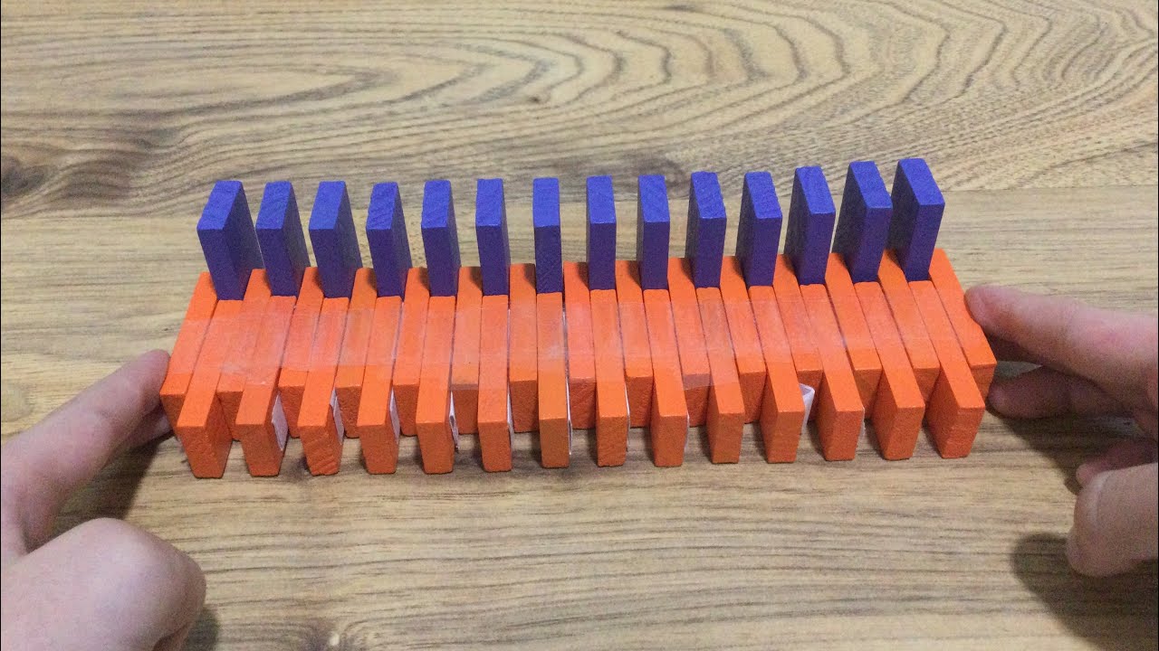 Building a domino template out of dominoes? - YouTube