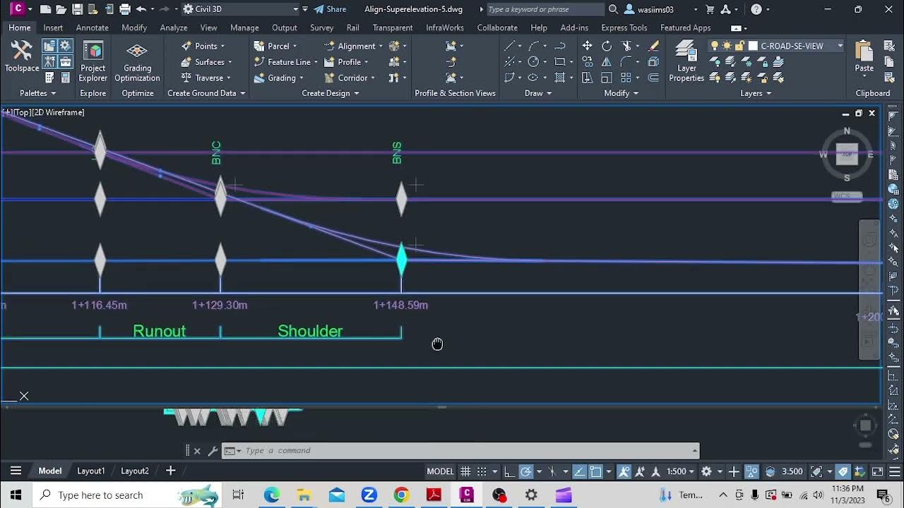 Editing Superelevation Parameters Graphically - YouTube