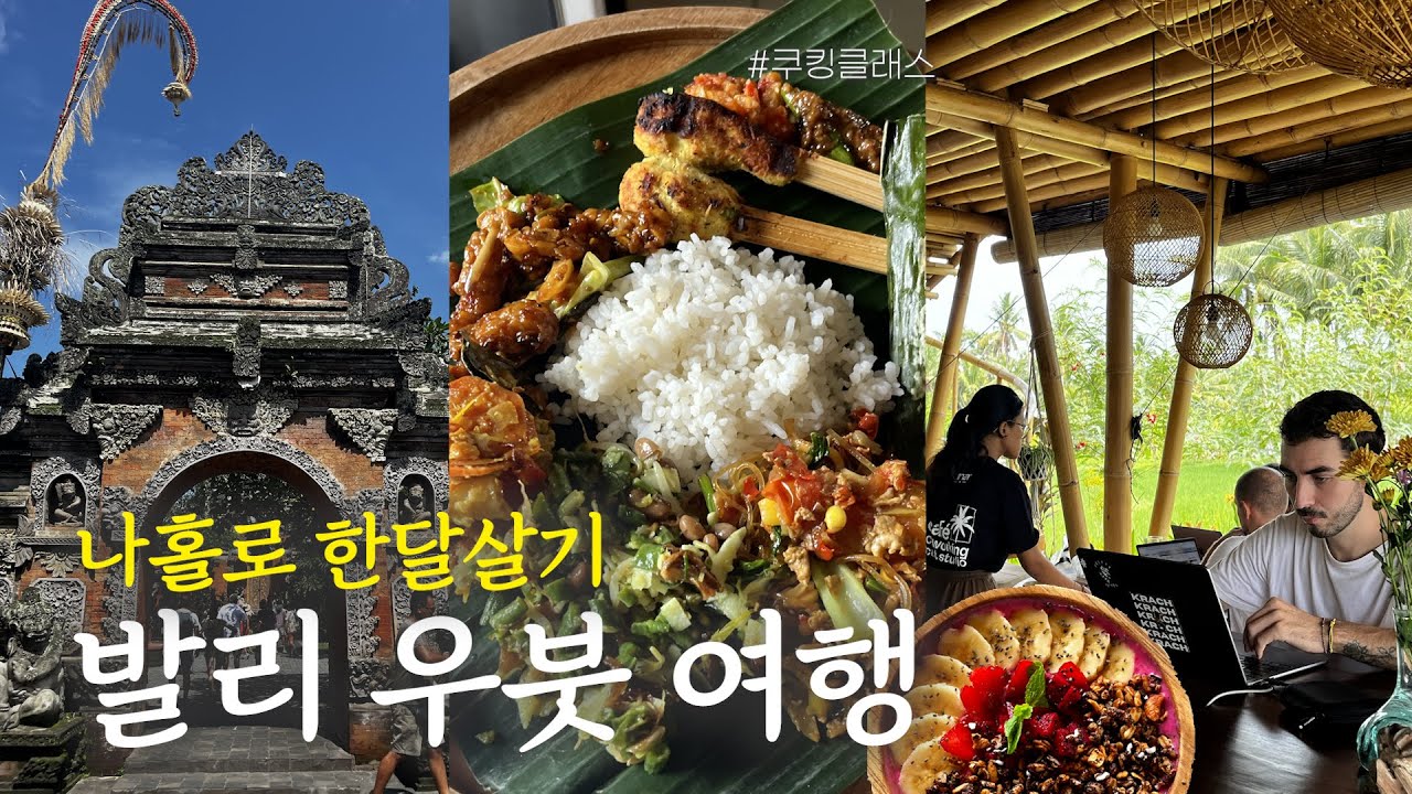 나홀로 발리 우붓 여행 Vlog 🇮🇩 하루에 4끼 먹고 요리까지 배우는 일상 우붓 쿠킹클래스 3만원대 대만족 숙소 새벽 로컬